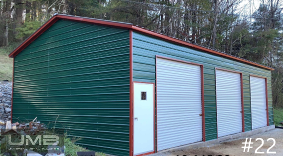 20x40 VR Metal Garage Building - Universal Metal Buildings