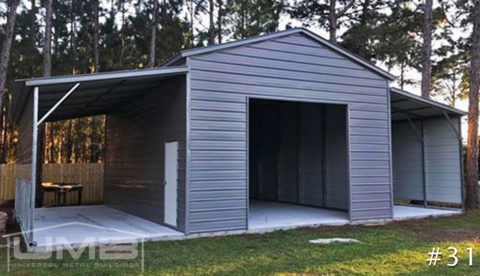 42x30 Metal Barn Building - Universal Metal Buildings